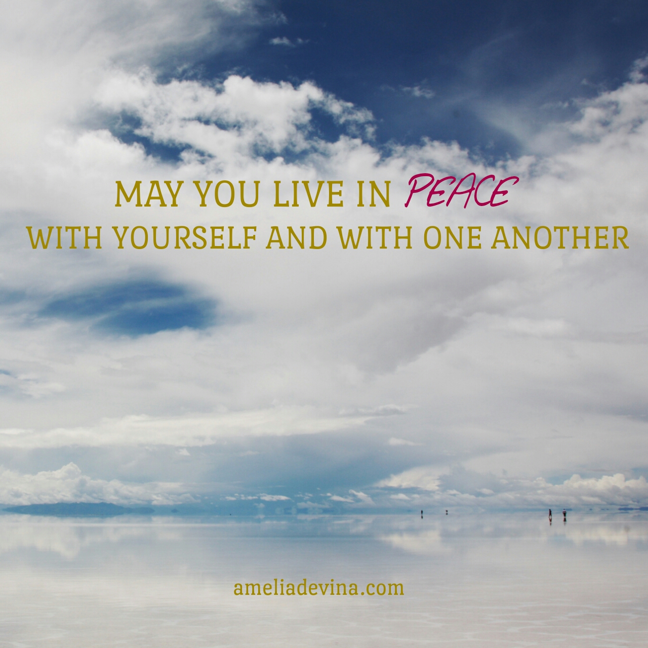 6 Steps to be in peace with yourself and one another - Amelia Devina